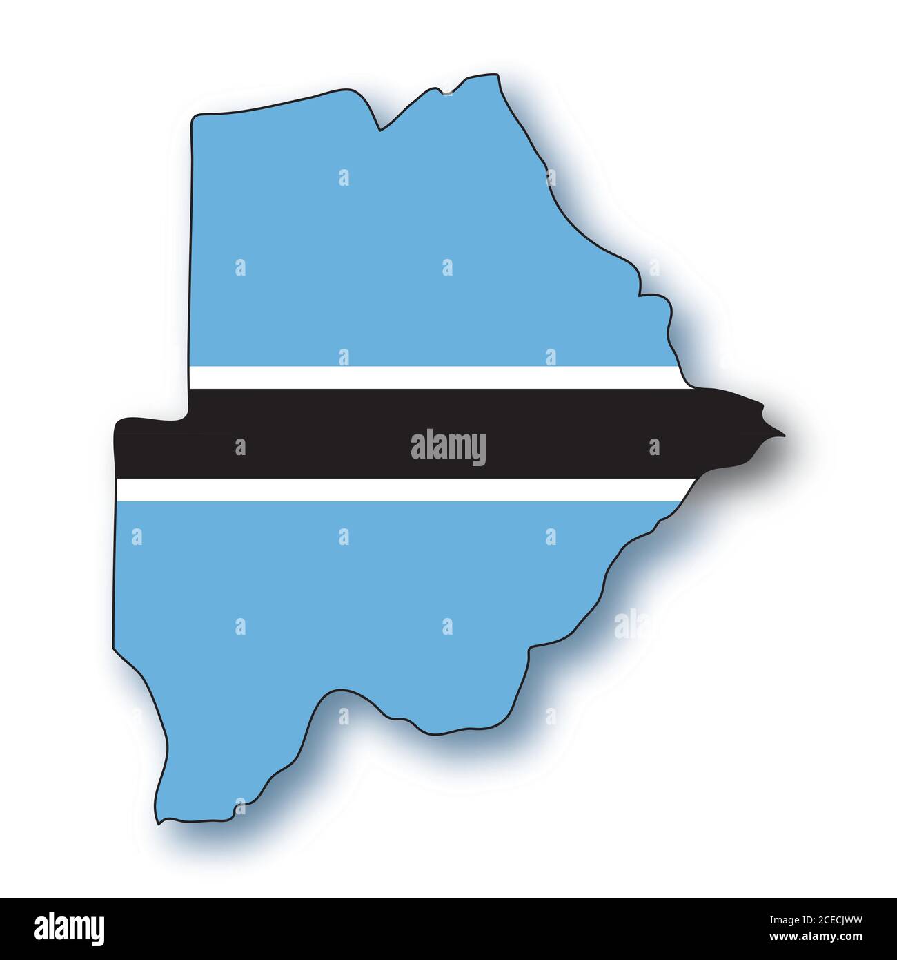 Botswana map flag Stock Vector Image & Art - Alamy
