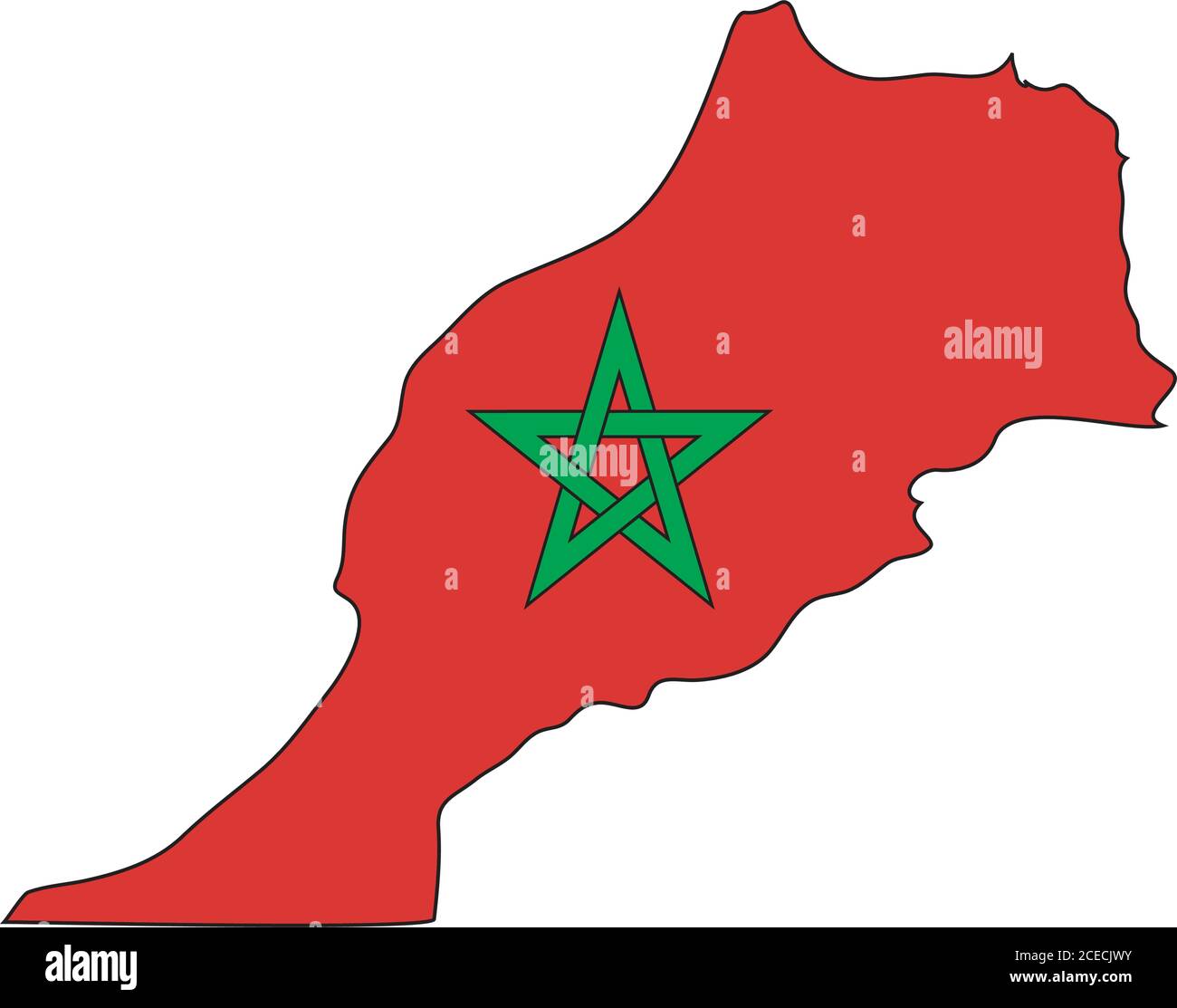 Morocco map flag Stock Vector Image & Art - Alamy