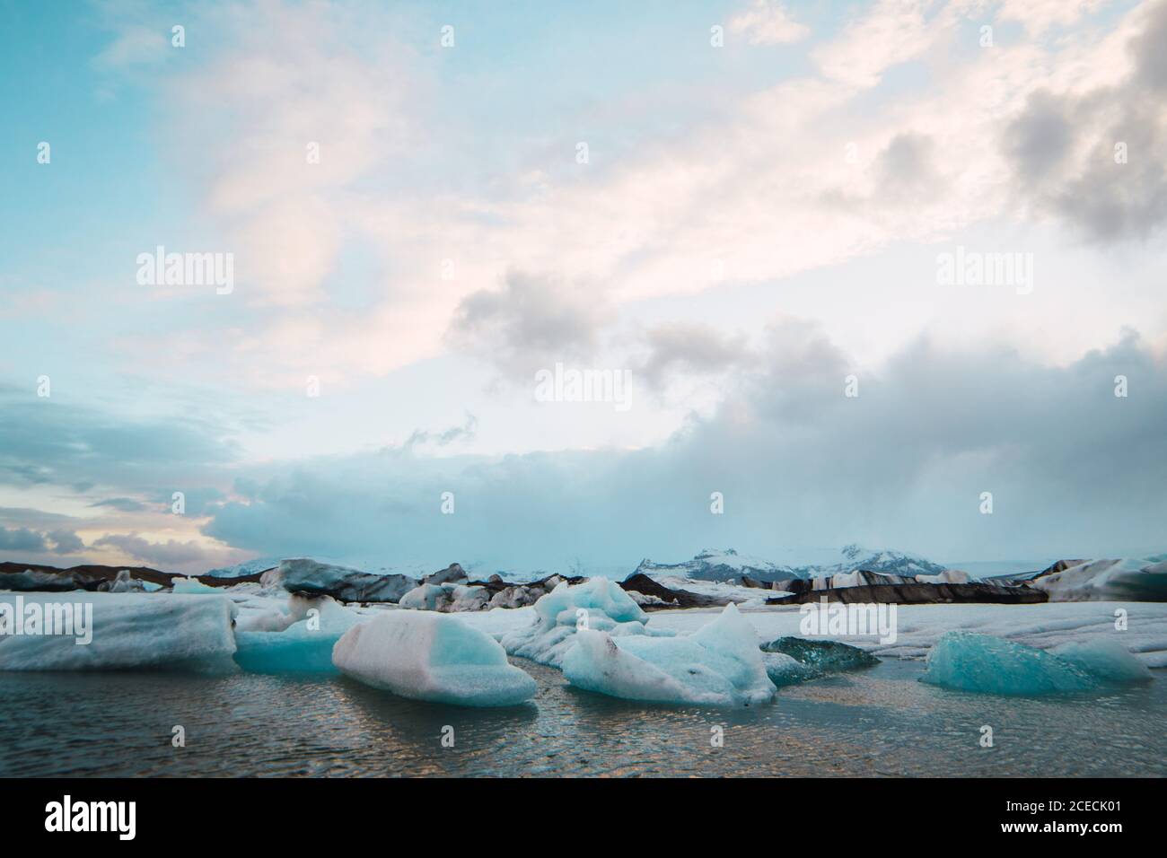 Amazing landscape of cold sea Stock Photo - Alamy