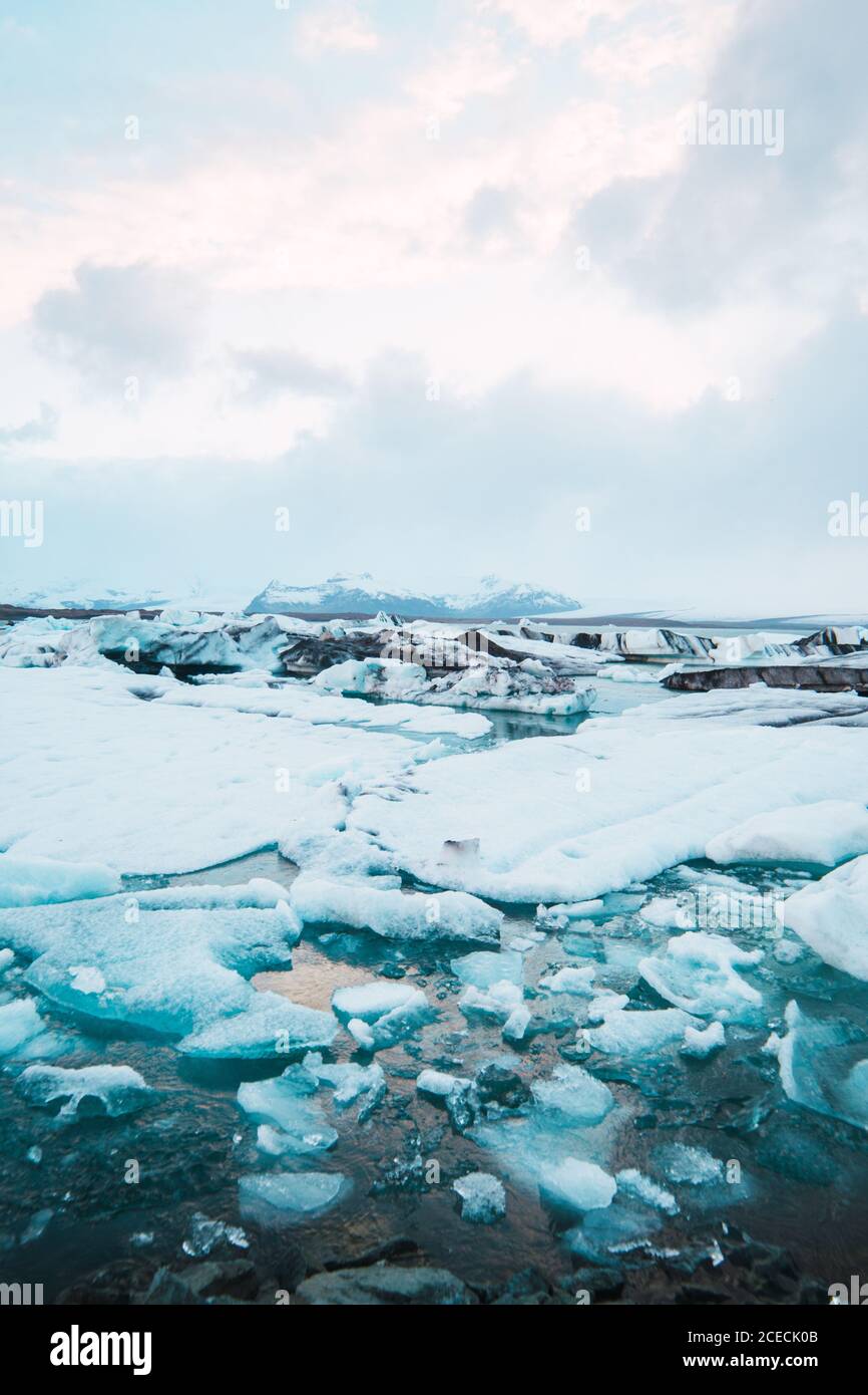 Amazing landscape of cold sea Stock Photo - Alamy