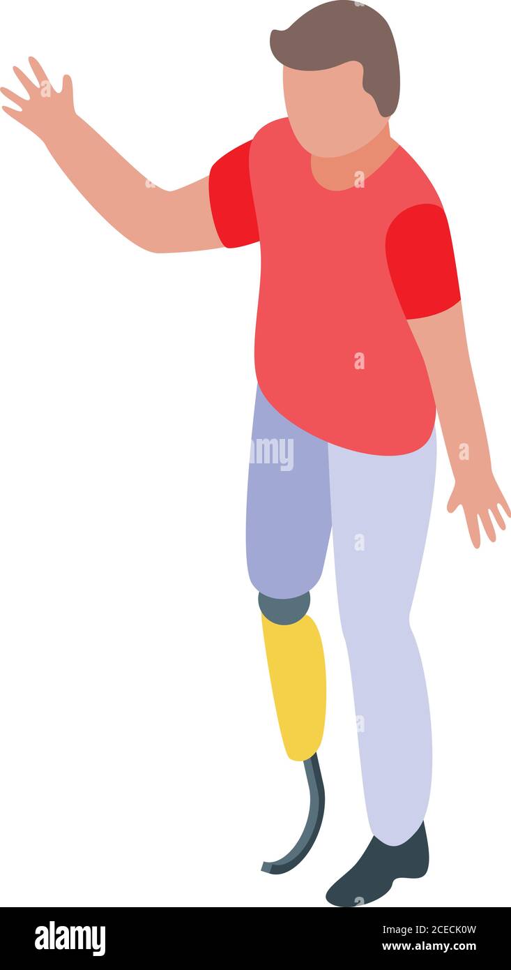 Kid amputated leg icon, isometric style Stock Vector Image & Art - Alamy