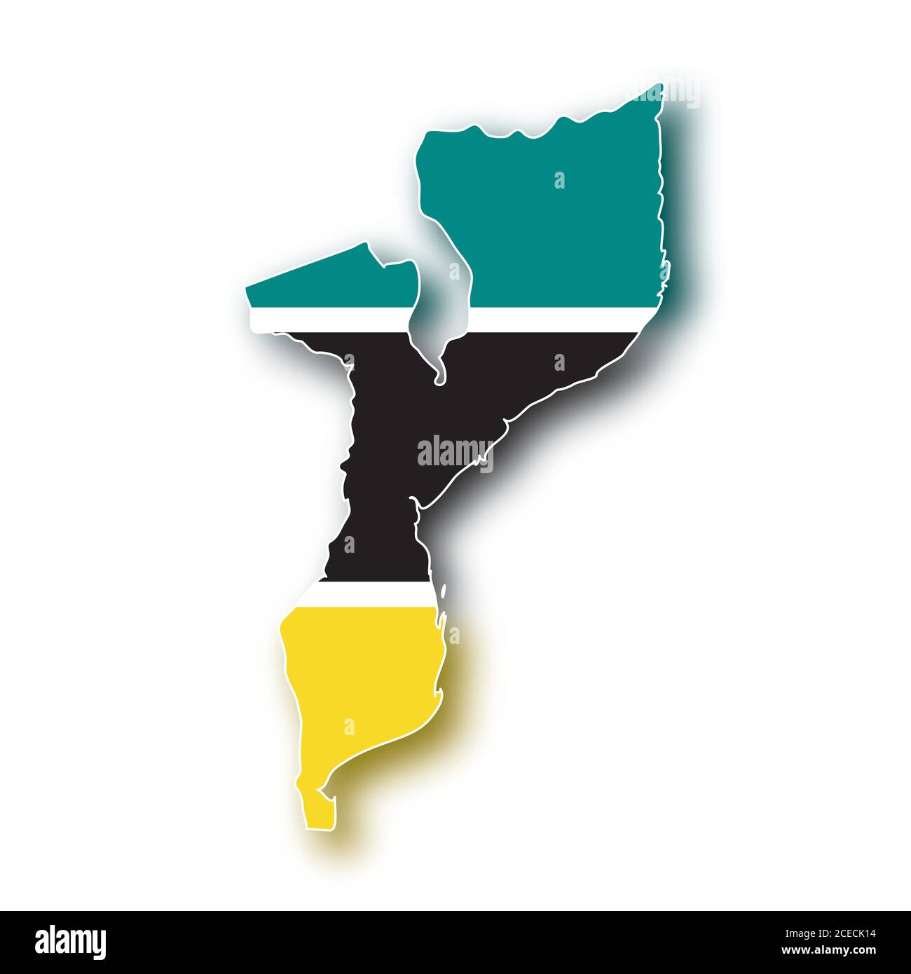 Mozambique map flag Stock Vector Image & Art - Alamy