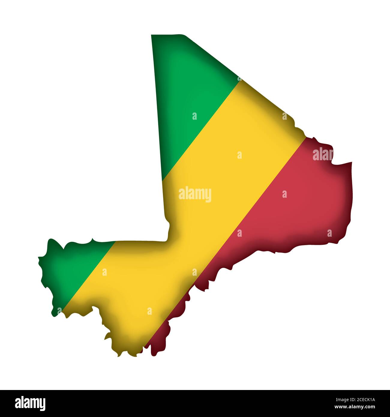 Mali map flag Stock Vector Image & Art - Alamy