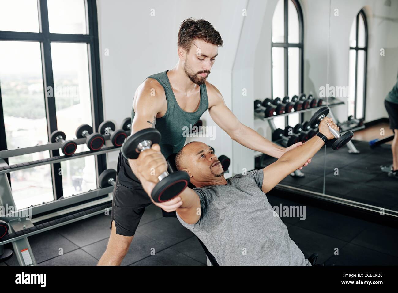 Dumbbell fly hi-res stock photography and images - Alamy