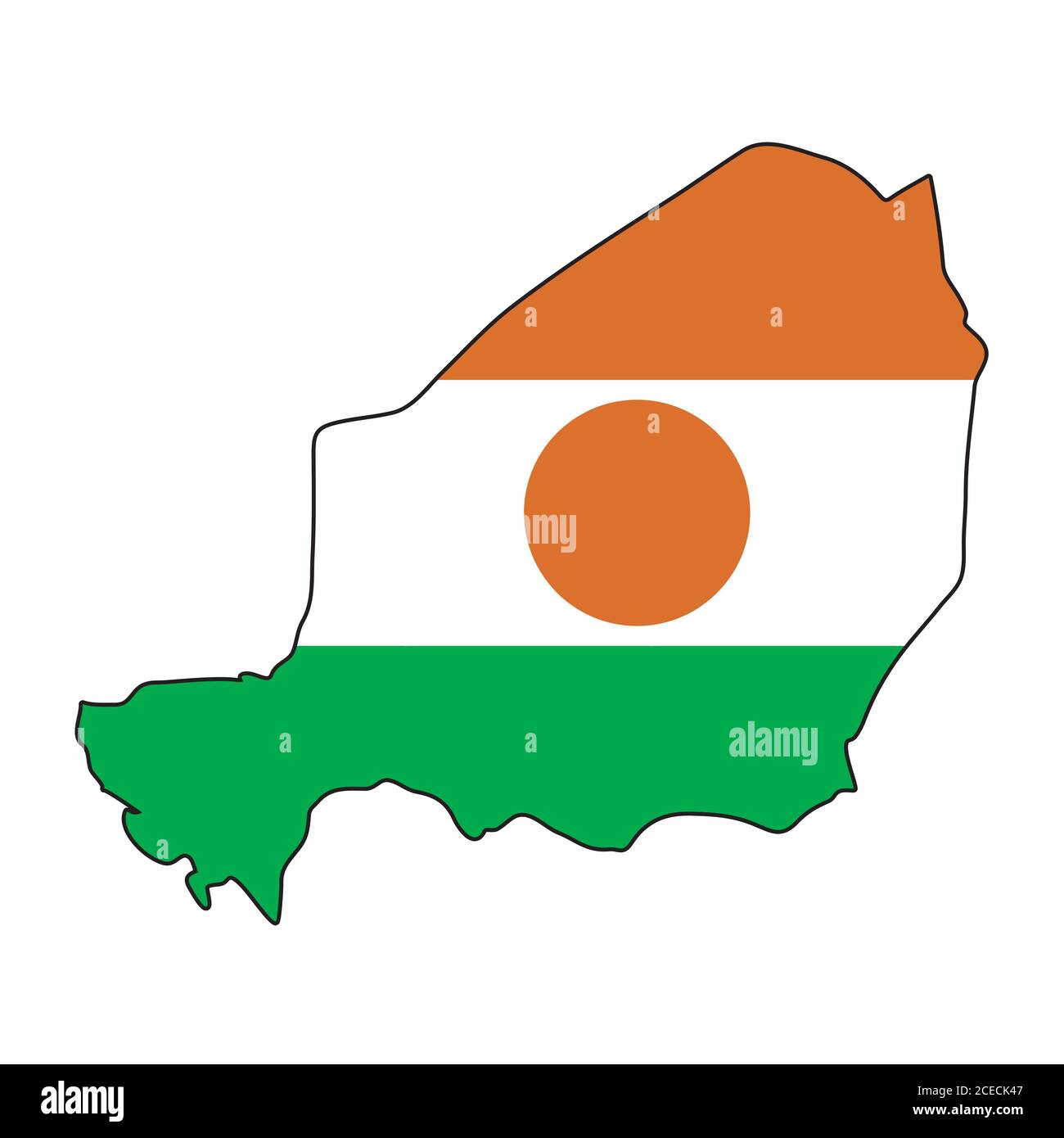 Niger flag map Stock Vector Image & Art - Alamy