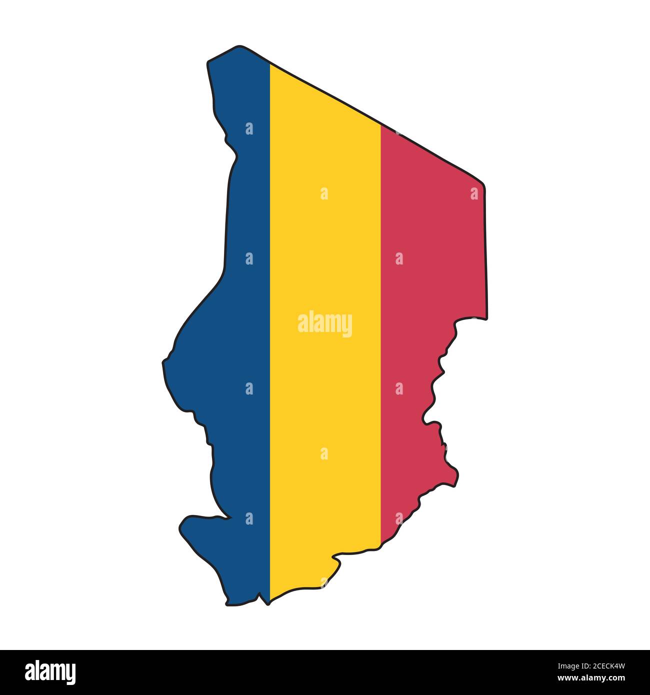 Chad flag map Stock Vector Image & Art - Alamy