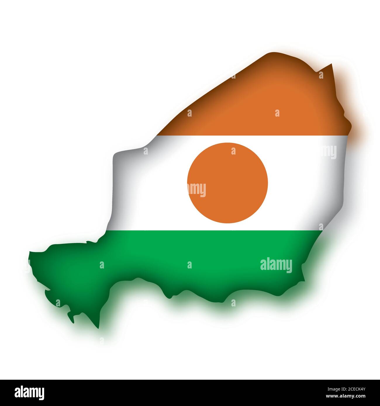 Niger flag map Stock Vector Image & Art - Alamy