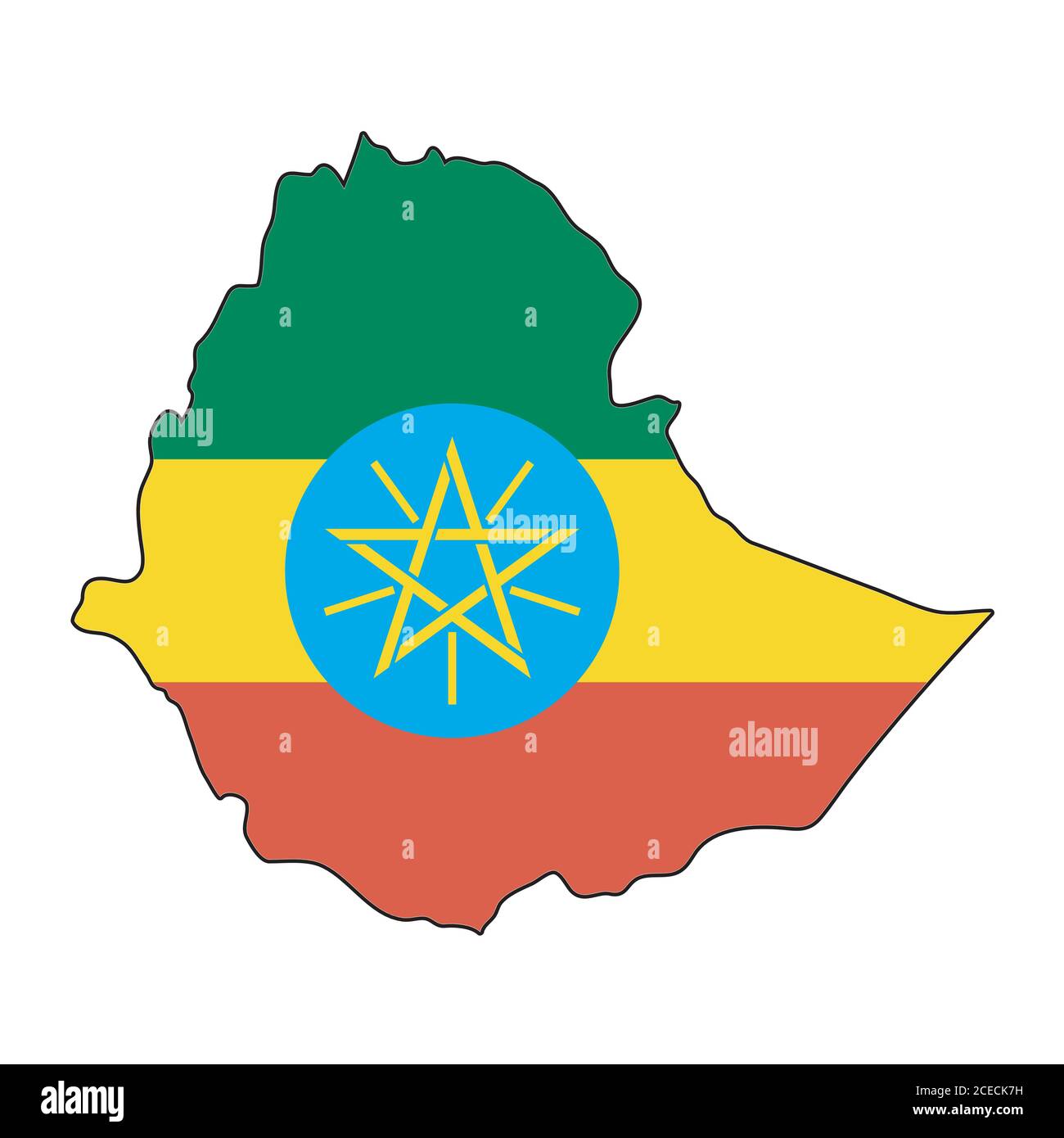 Ethiopia map flag Stock Vector Image & Art - Alamy