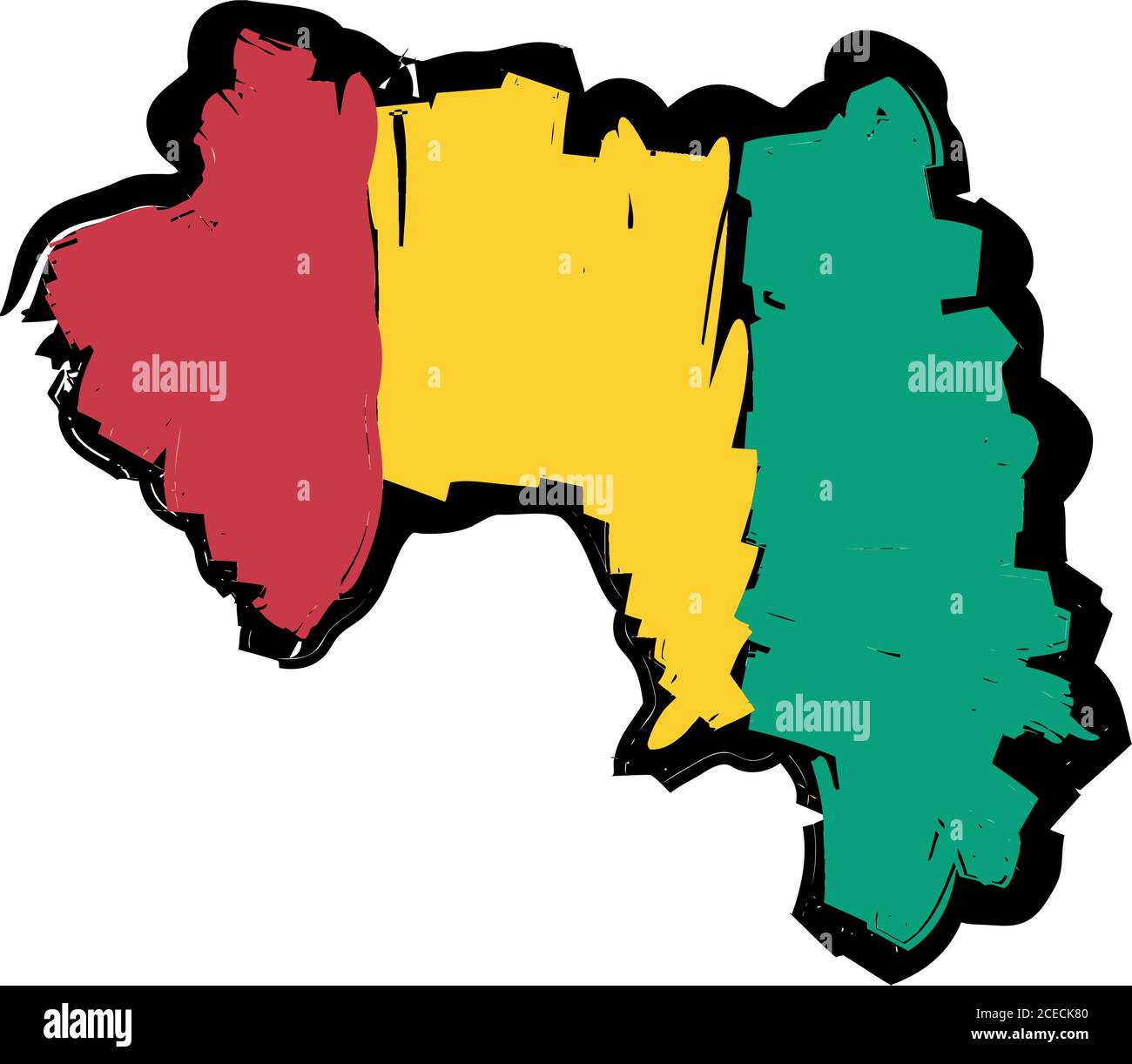 Guinea map flag Stock Vector Image & Art - Alamy