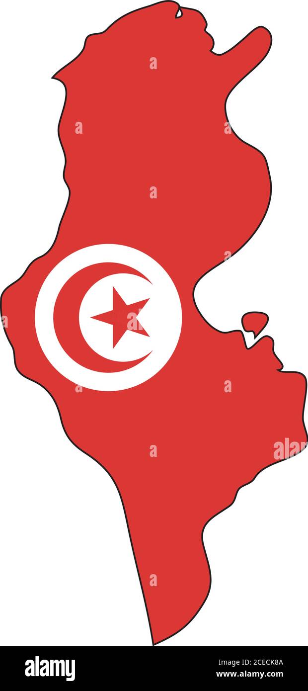 Tunisia Flag Map Stock Vector Image And Art Alamy