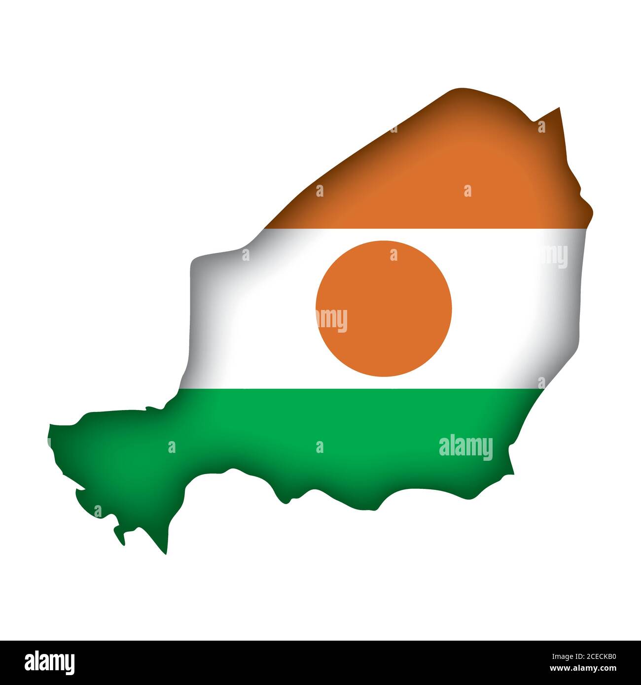 Niger flag map Stock Vector Image & Art - Alamy