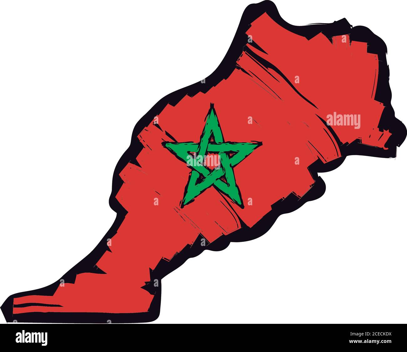 Morocco map flag Stock Vector Image & Art - Alamy