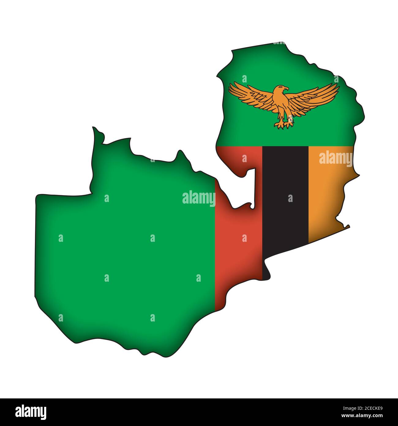 Zambia map flag Stock Vector Image & Art - Alamy