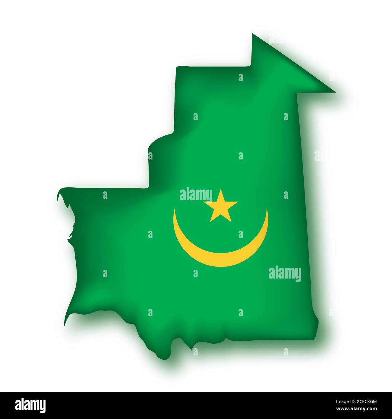 Mauritania map flag Stock Vector Image & Art - Alamy