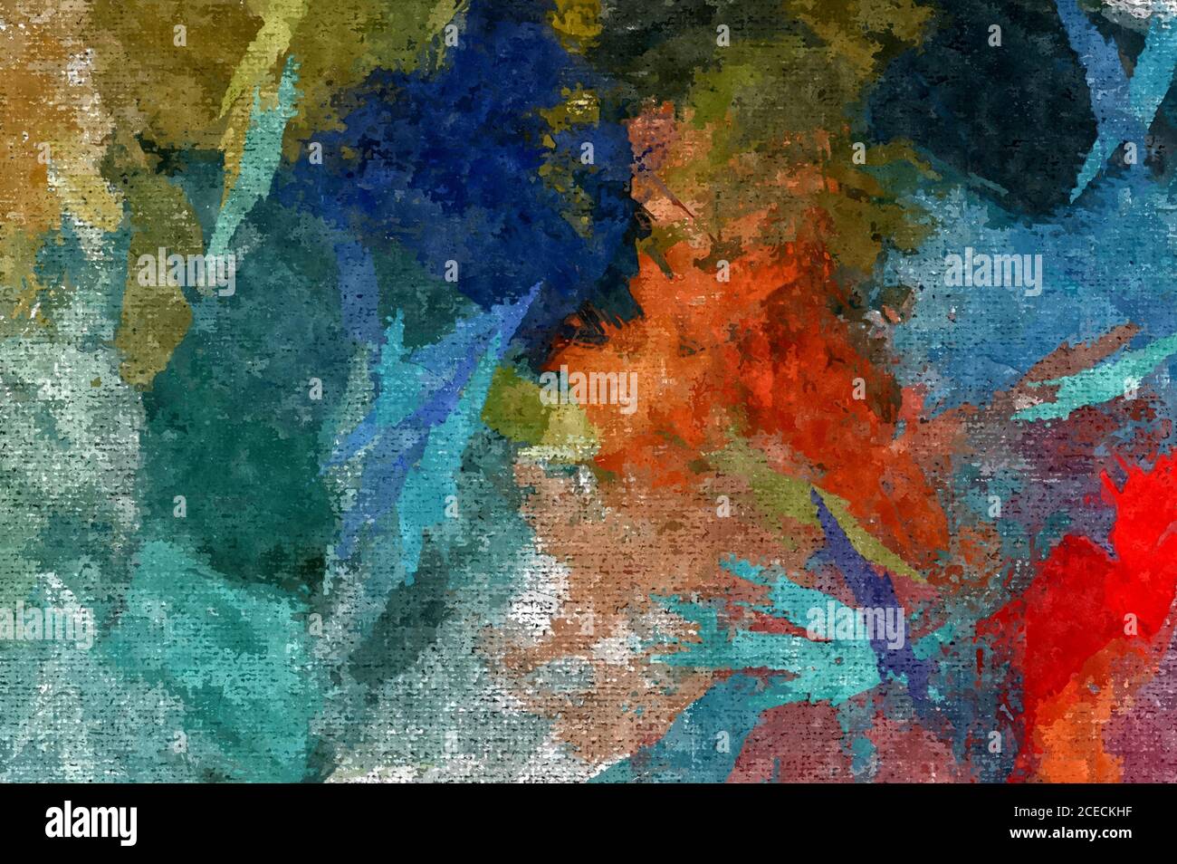 Texture of strokes of colored paint, blurred spots with brushes of ...