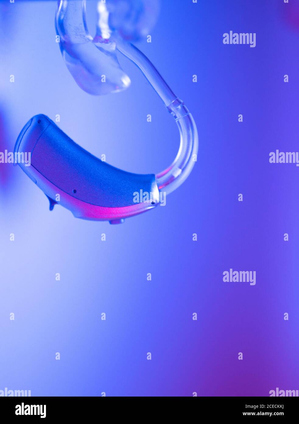 Modern digital hearing aid for deafness and deaf people Stock Photo - Alamy