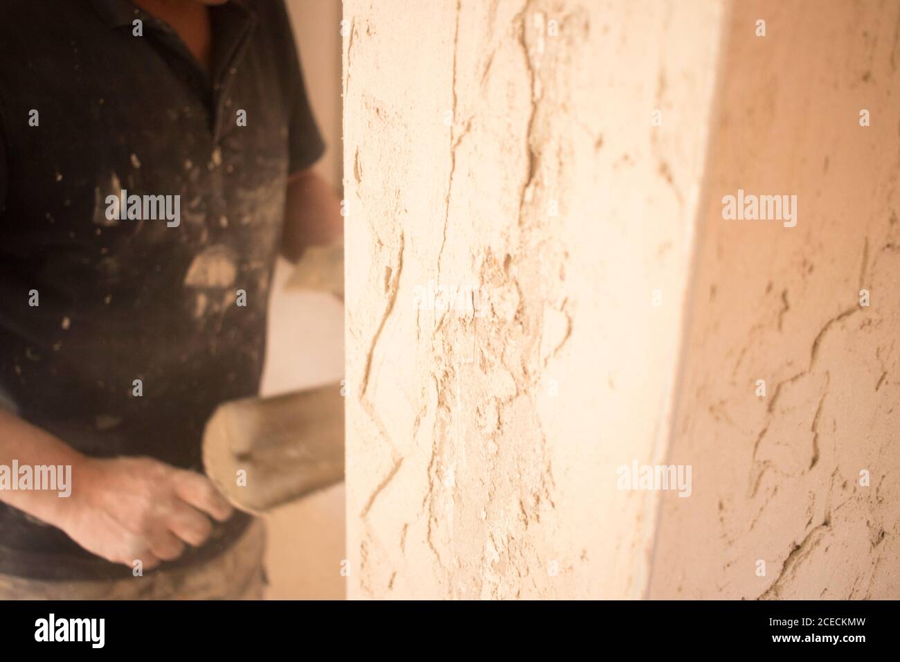 Building renovation works in appartment showing refurbishments works by ...