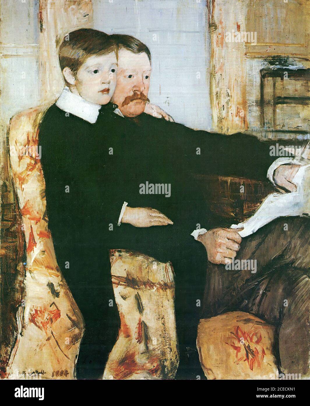 Cassatt Mary - Alexander J. Cassat and His Son Robert Kelso Cassat 1884 ...