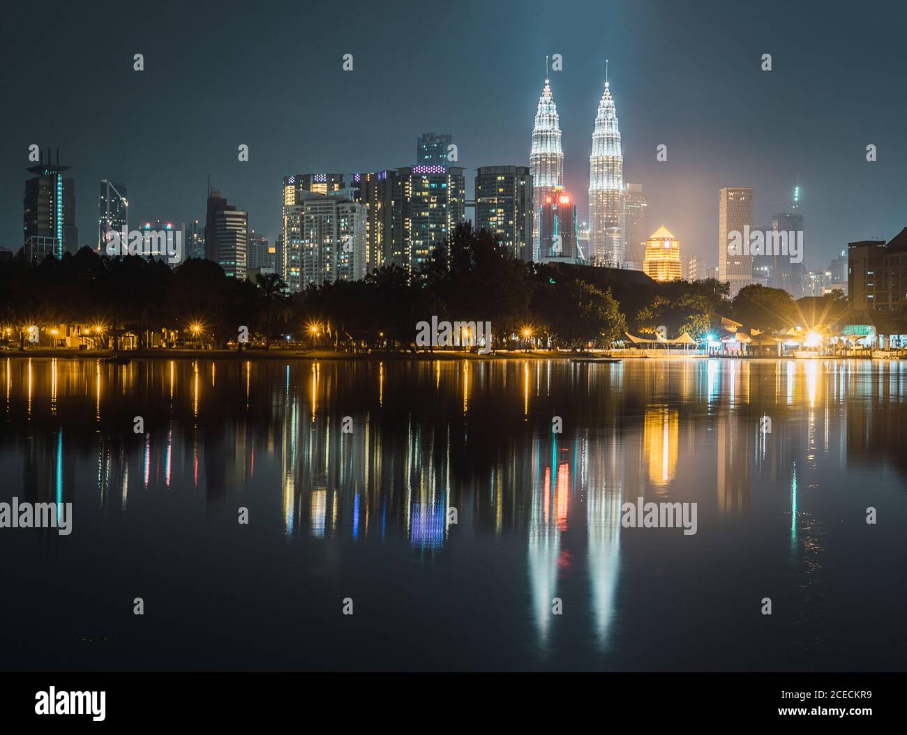 Beautiful city at night Stock Photo - Alamy