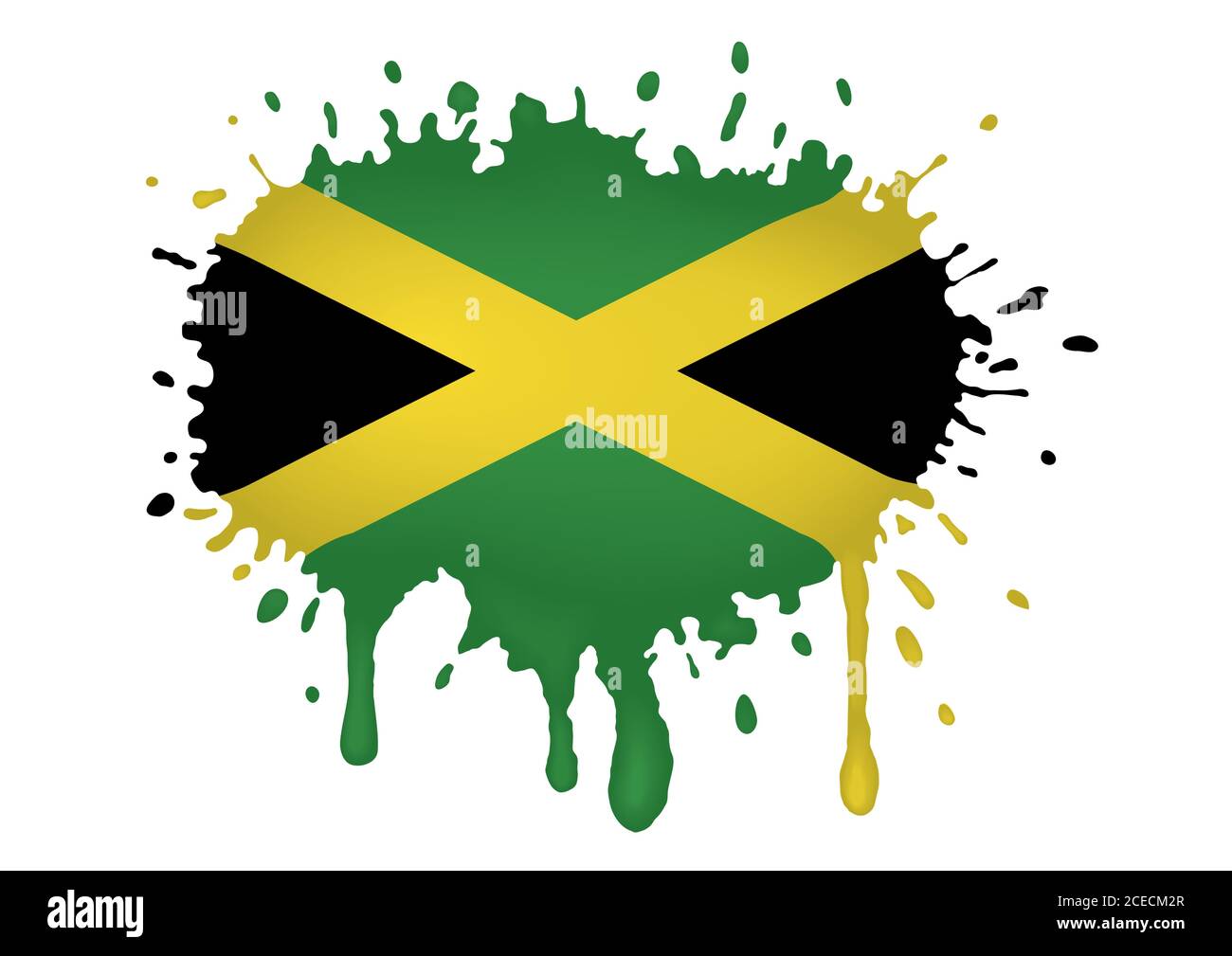 Jamaica splash flag Stock Vector Image & Art - Alamy