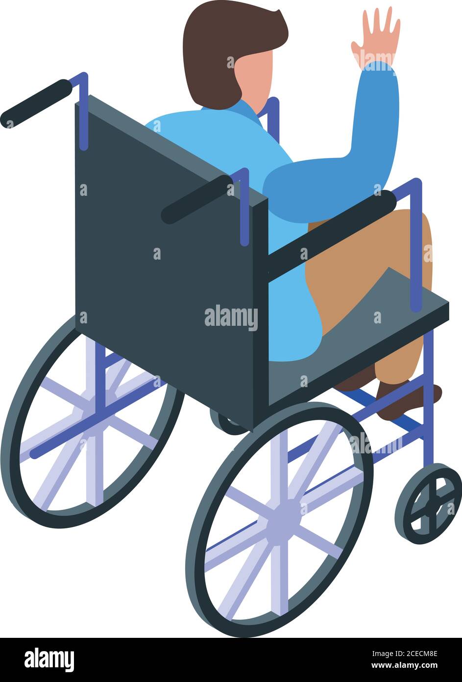 Boy in wheelchair icon, isometric style Stock Vector Image & Art - Alamy
