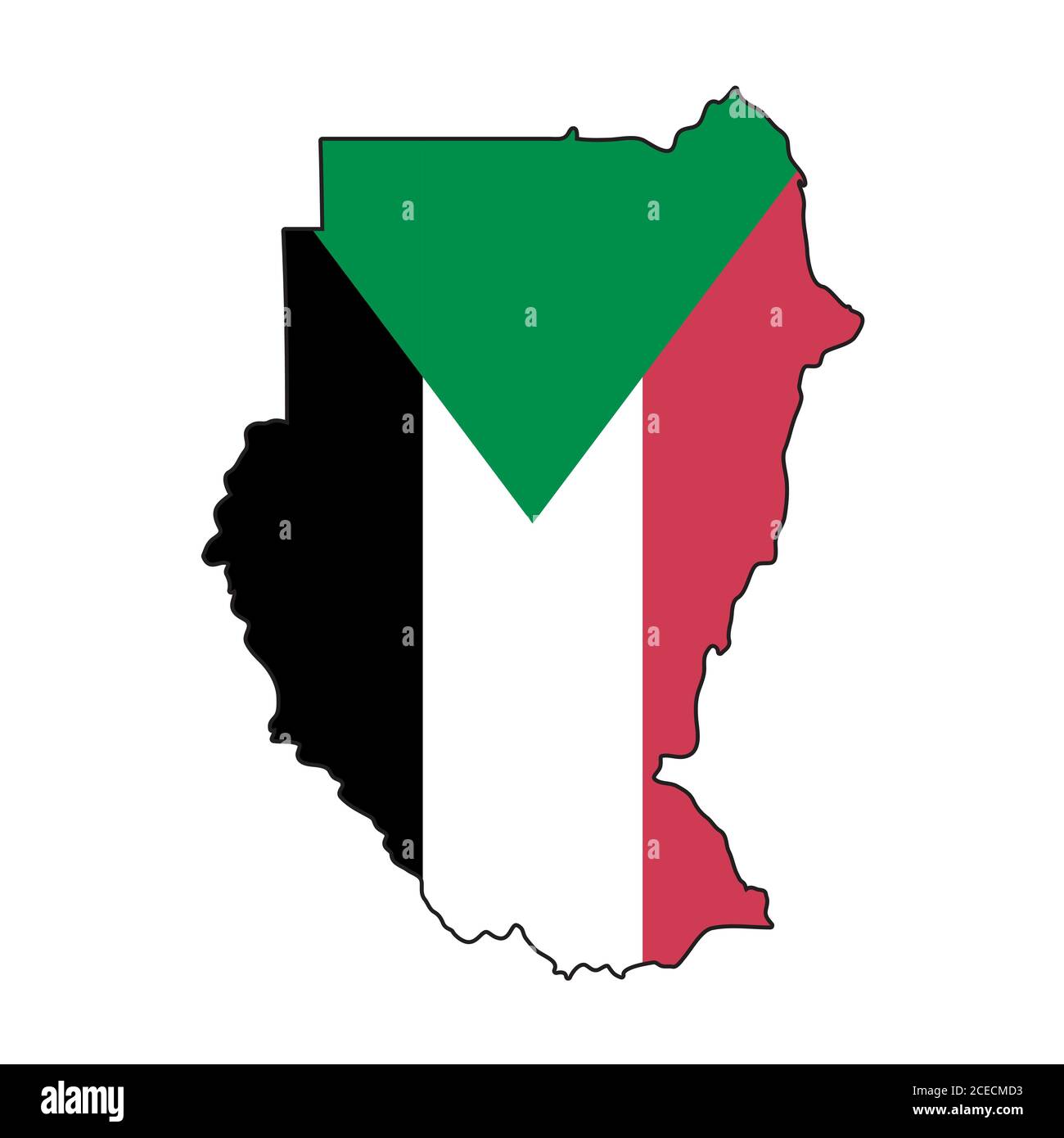 Sudan map flag Stock Vector Image & Art - Alamy