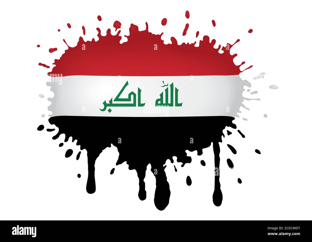 Iraq splash flag Stock Vector Images - Alamy