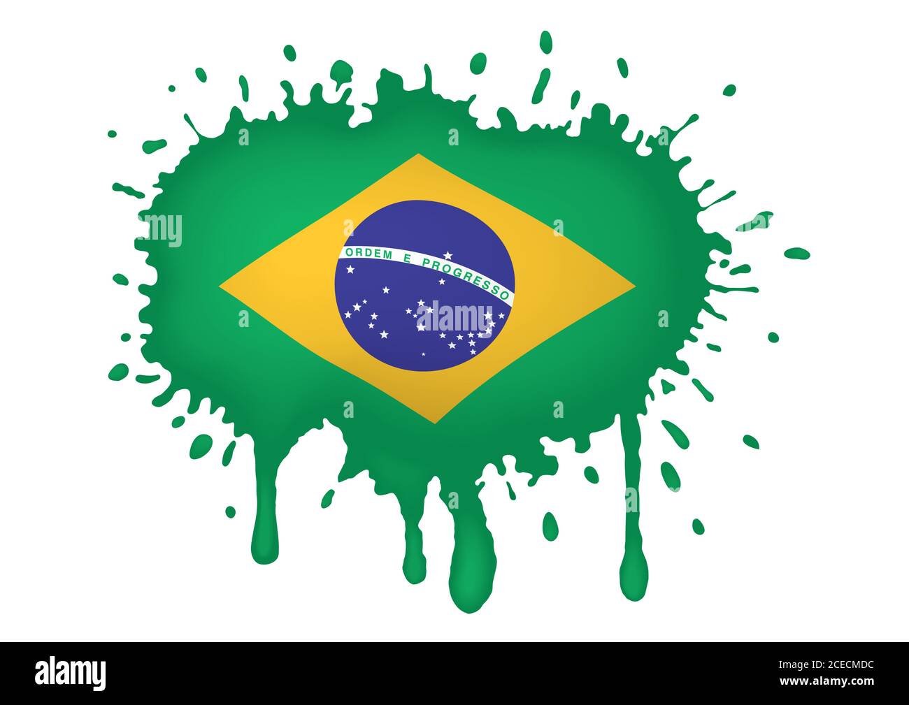 Brazil splash flag Stock Vector Image & Art - Alamy