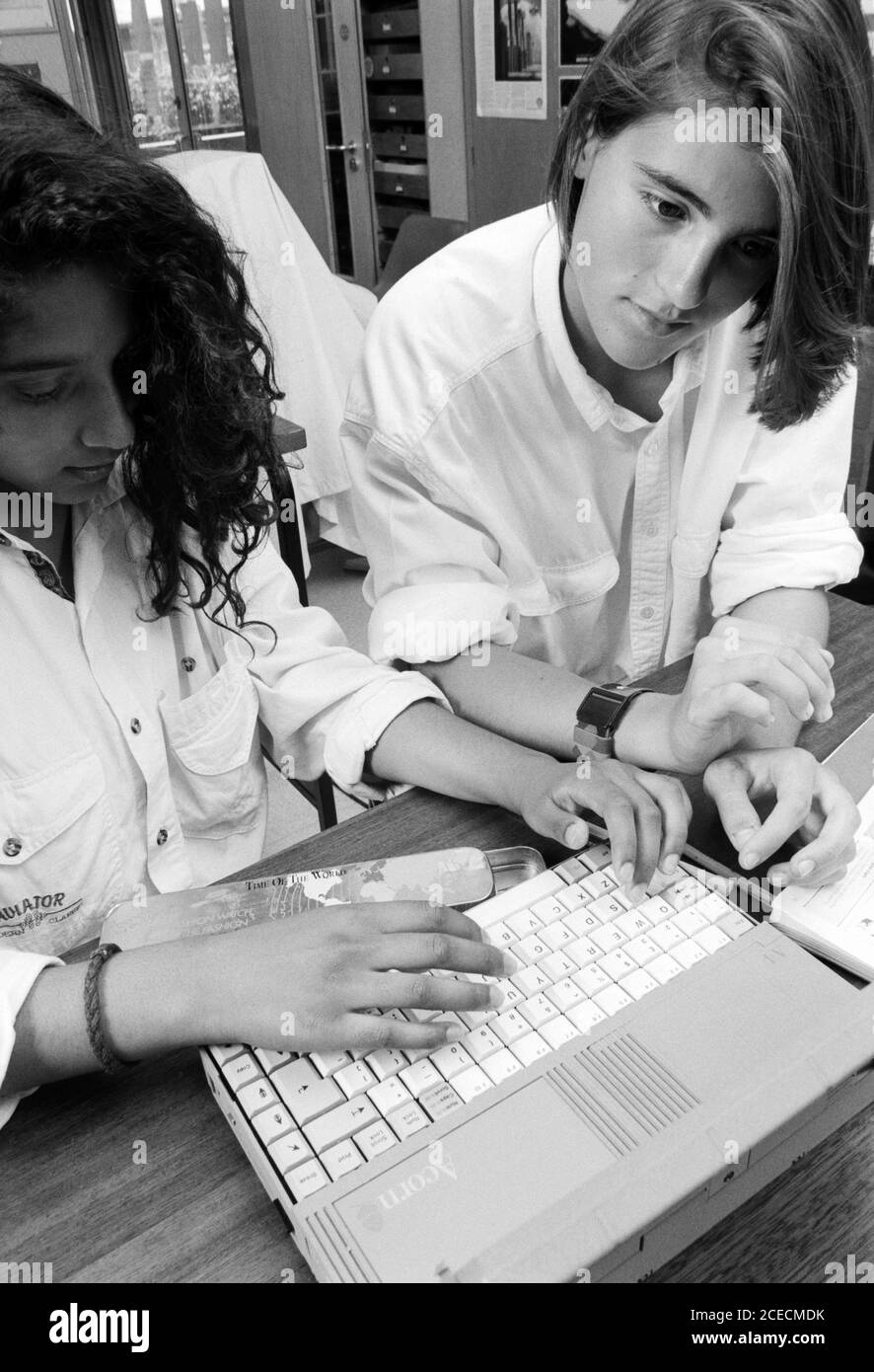 Acorn laptop computers in use at Netherhall School, Cherry Hinton ...