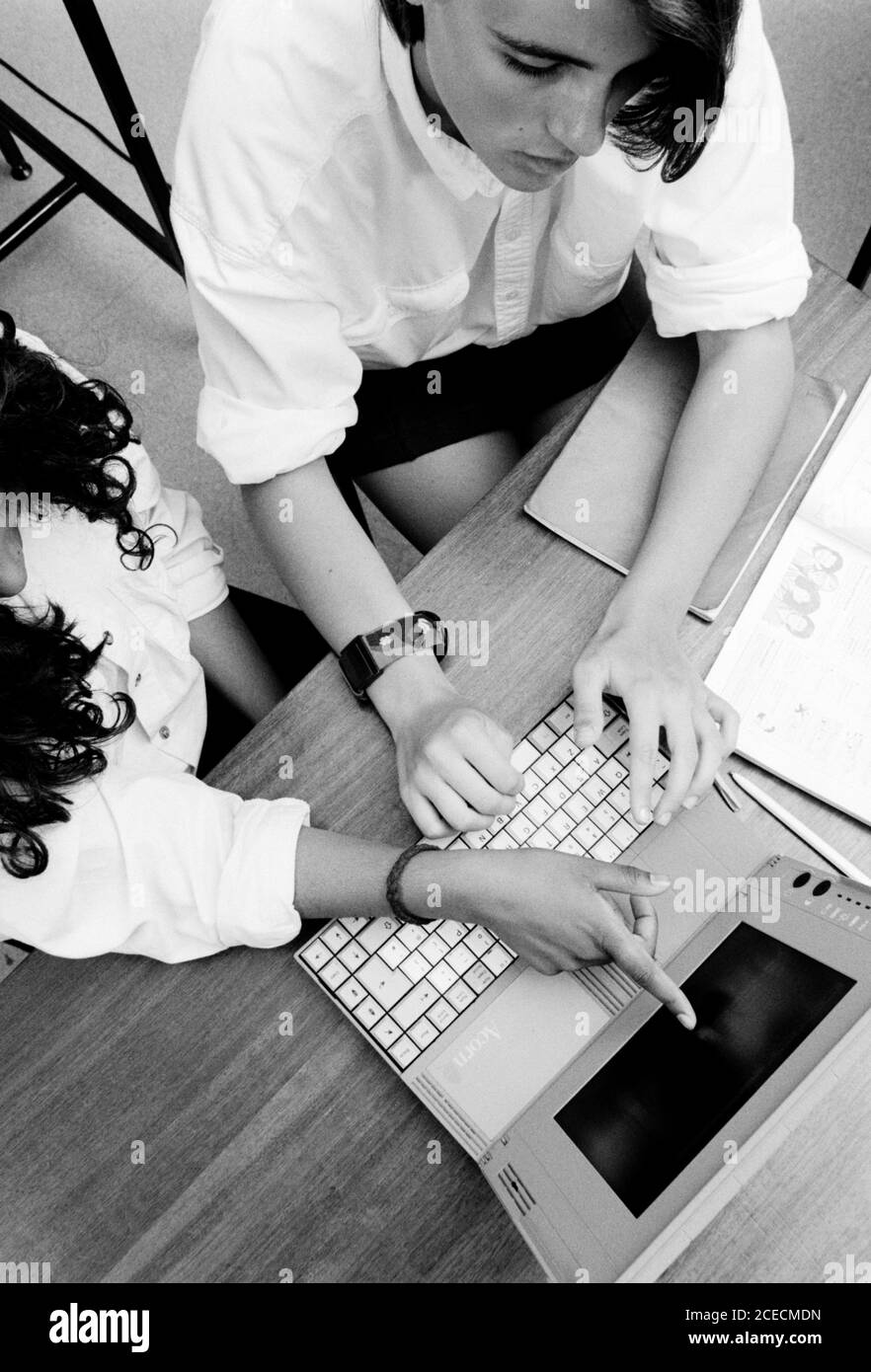 Acorn laptop computers in use at Netherhall School, Cherry Hinton ...