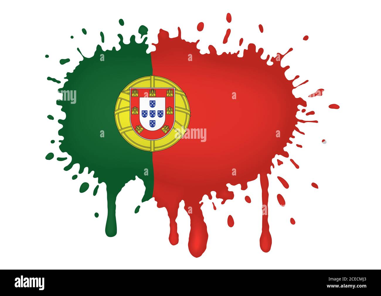 Portugal splash flag Stock Vector Image & Art - Alamy