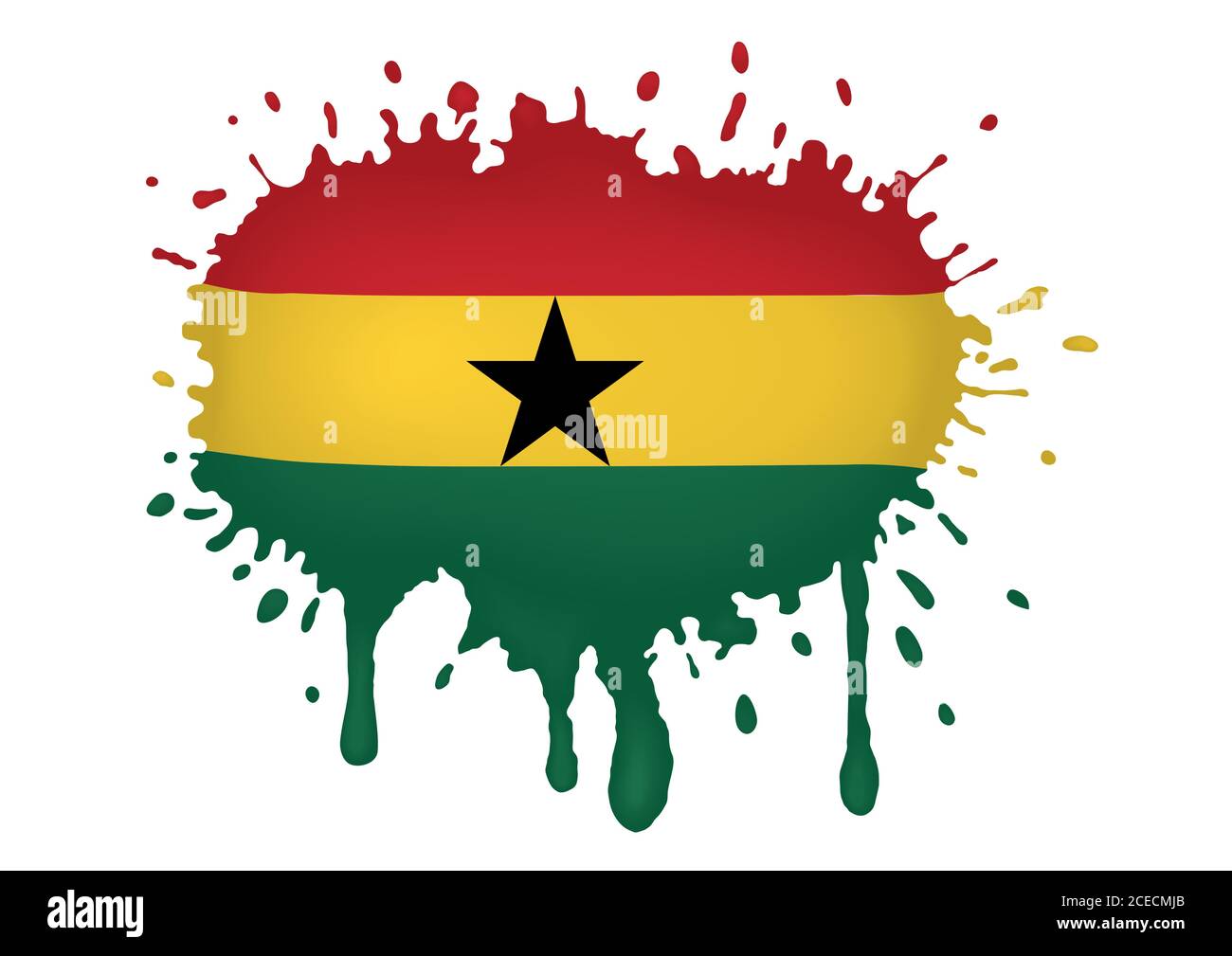 Ghana splash flag Stock Vector Image & Art - Alamy