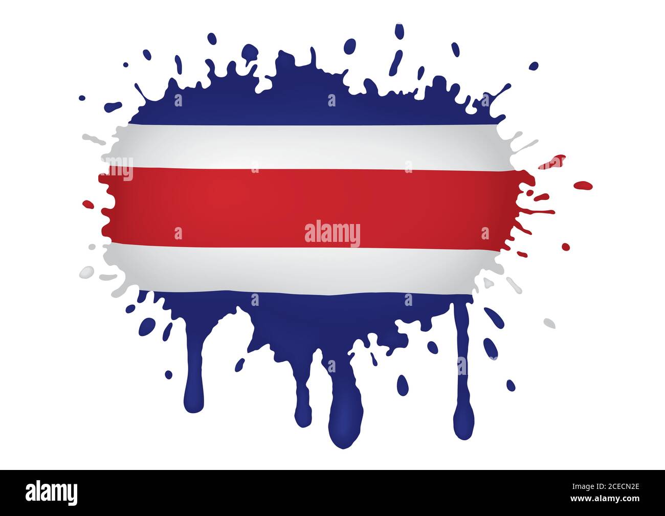 Costa Rica splash flag Stock Vector Image & Art - Alamy
