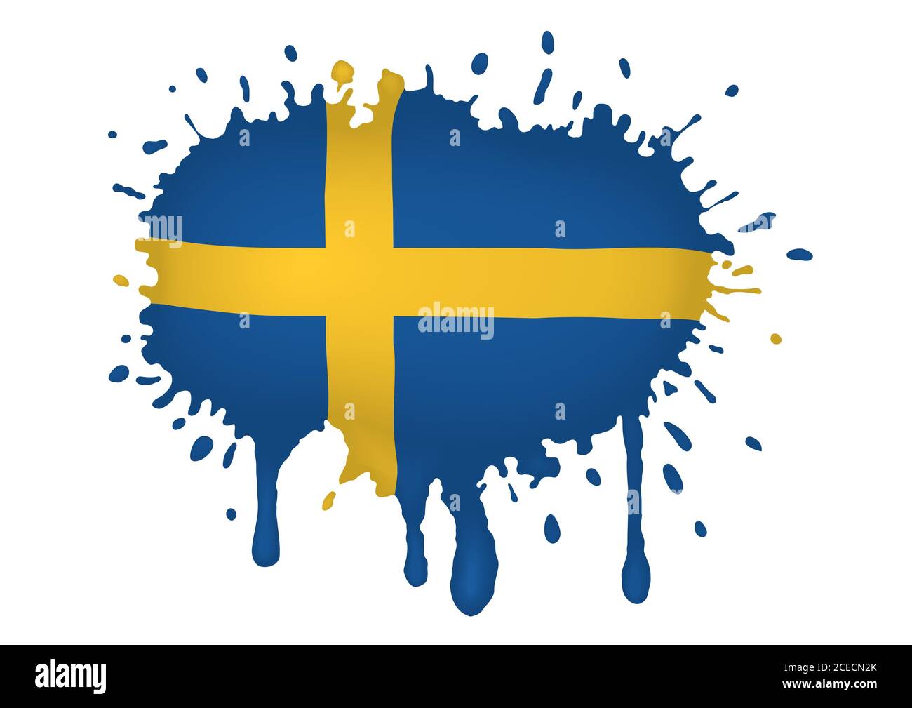 Sweden splash flag Stock Vector Image & Art - Alamy