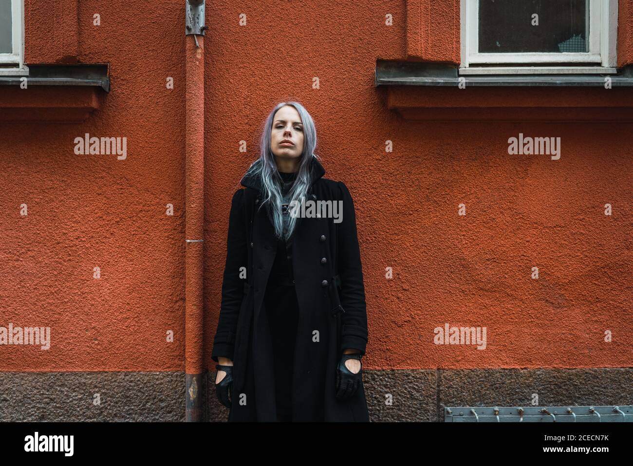 Serious woman cold on hi-res stock photography and images - Alamy