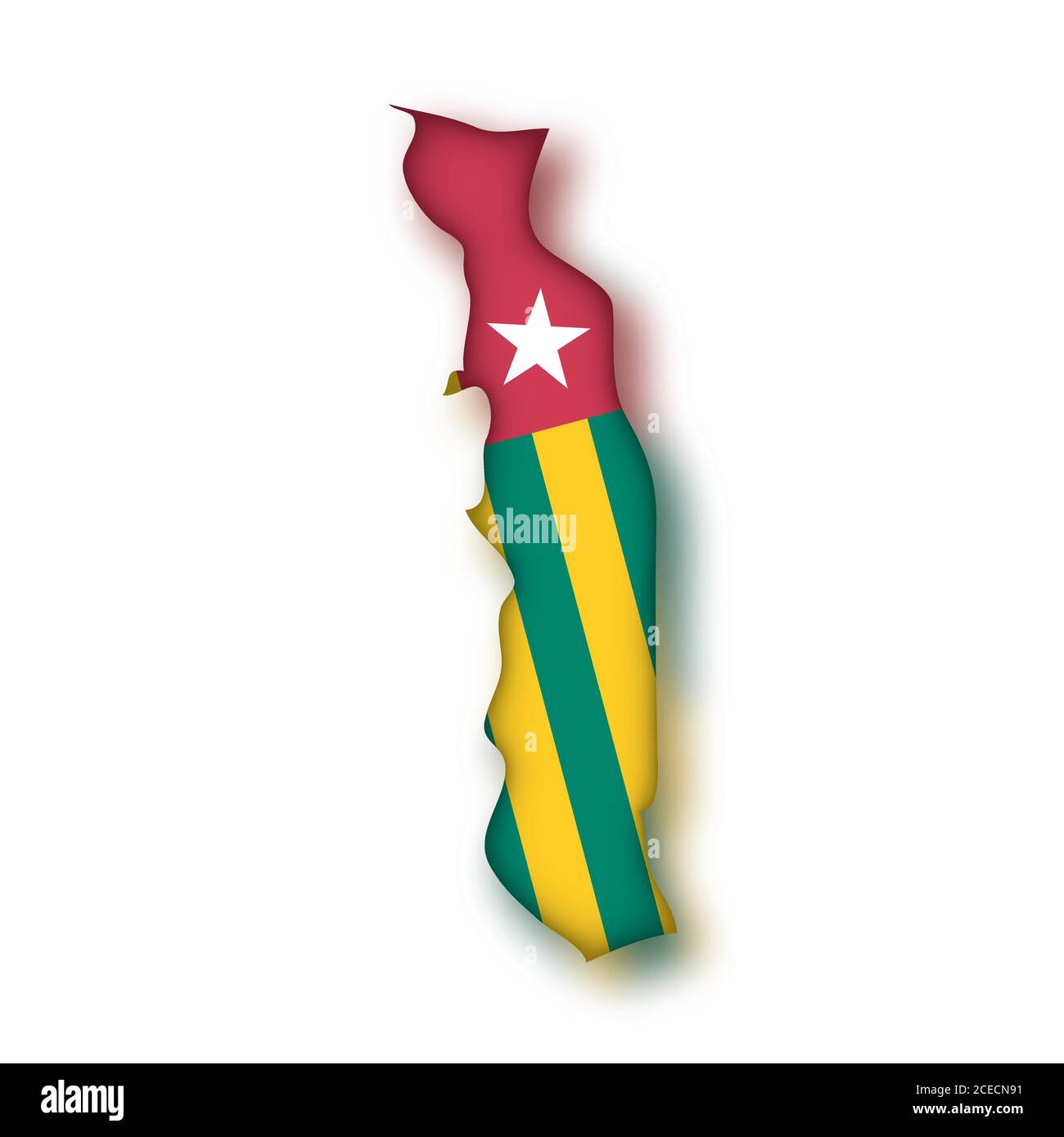 Togo map flag Stock Vector Image & Art - Alamy