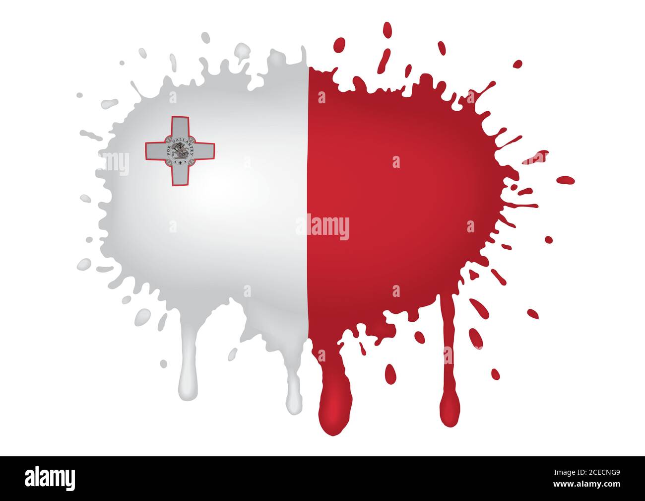 Malta splash flag Stock Vector Image & Art - Alamy