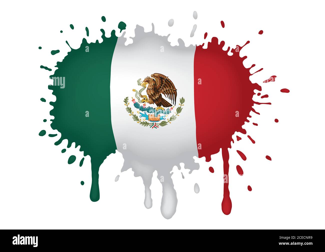 sketch Mexican flag Stock Vector Image & Art - Alamy