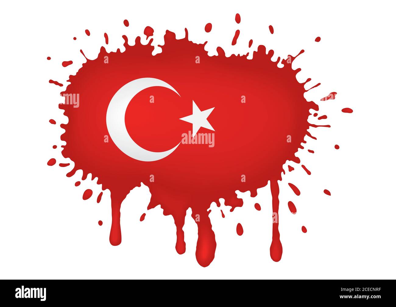 Turkey flag sketches Stock Vector Image & Art - Alamy