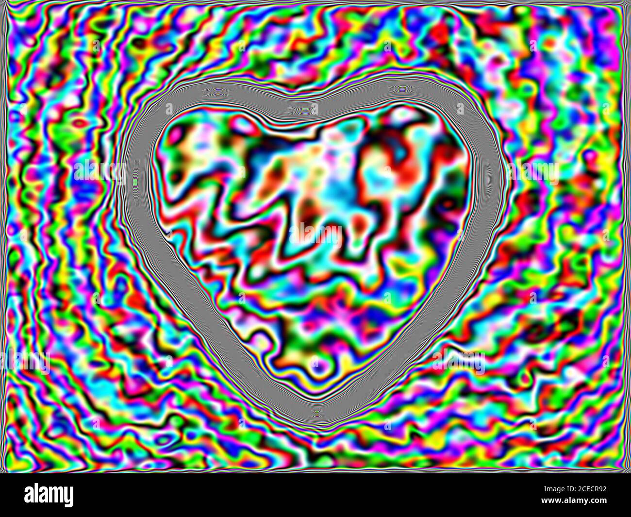 Psychedelic Art Heart