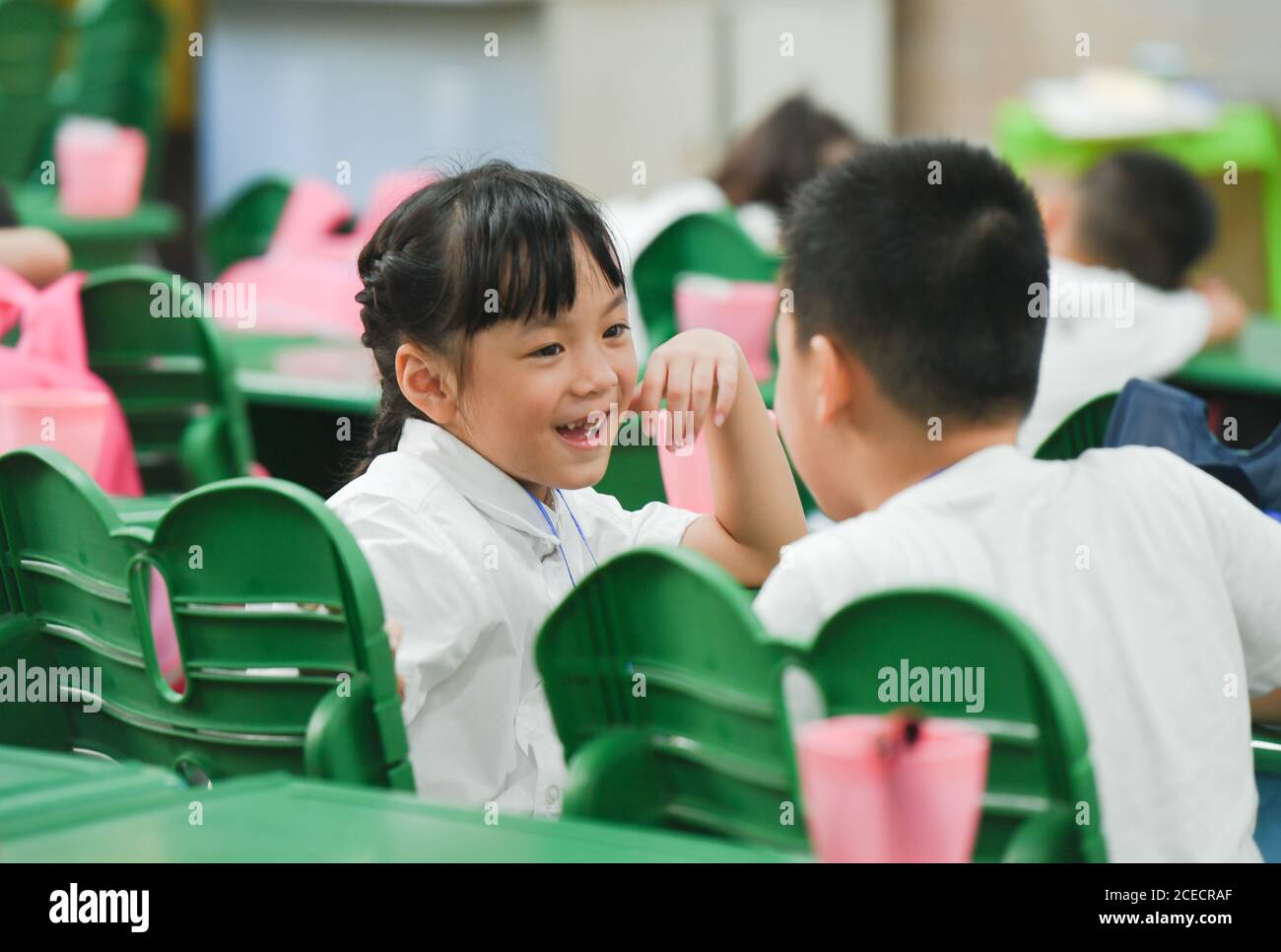 Fuzhou, China's Fujian Province. 1st Sep, 2020. Students get to know ...
