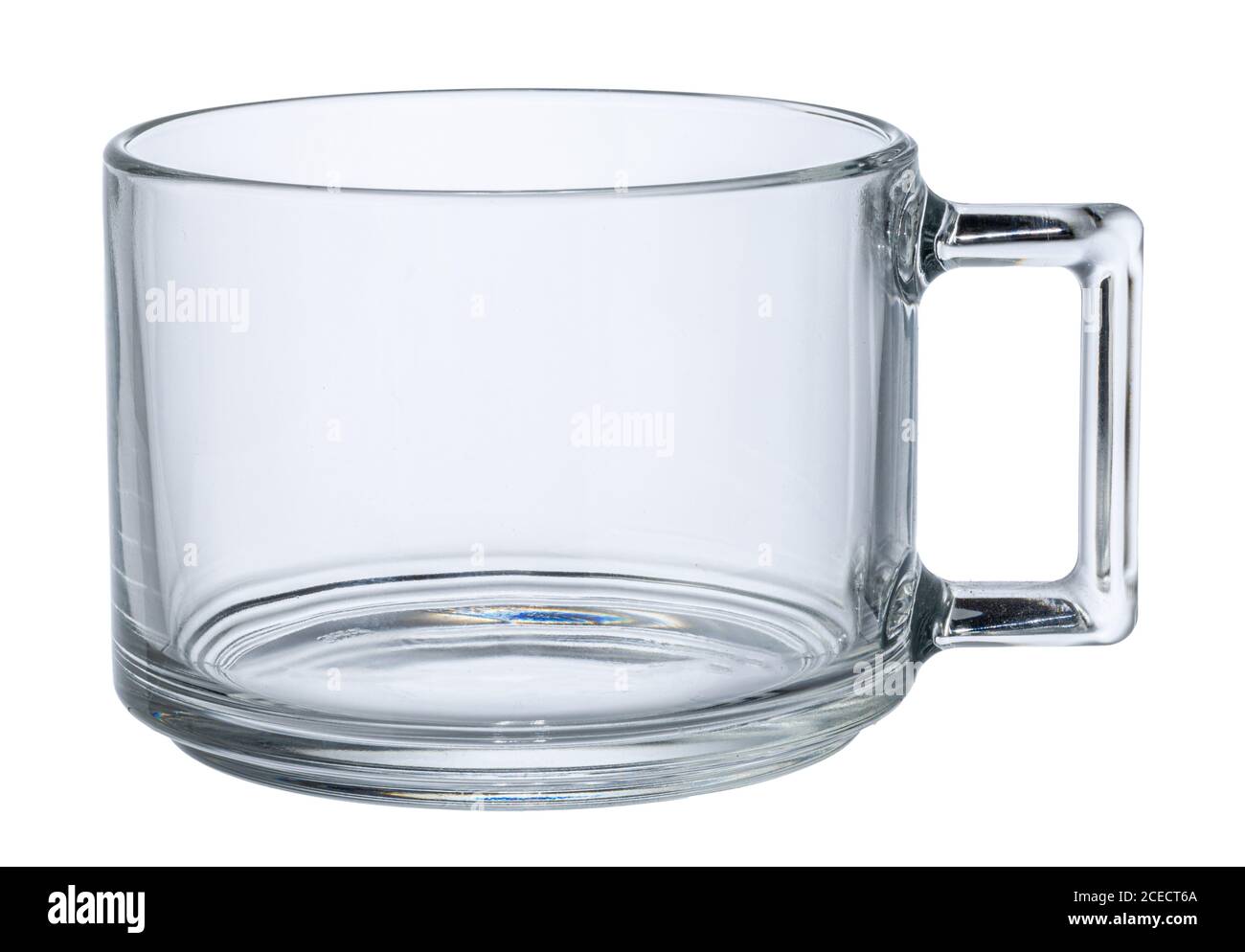 Empty glass cup isolated on white background Stock Photo - Alamy