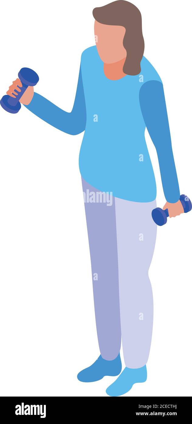 Morning exercise icon, isometric style Stock Vector Image & Art - Alamy