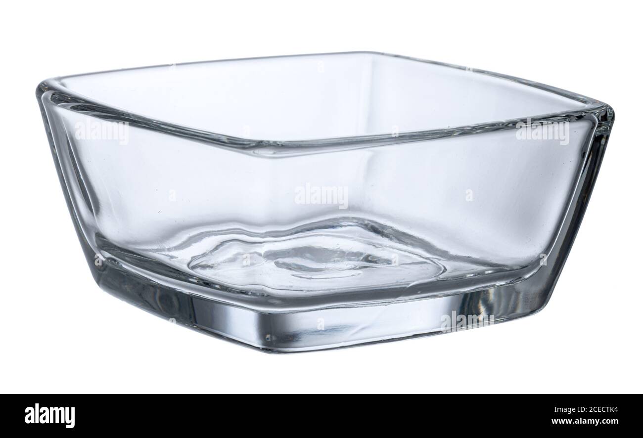 Empty glass bowl isolated on white background Stock Photo - Alamy