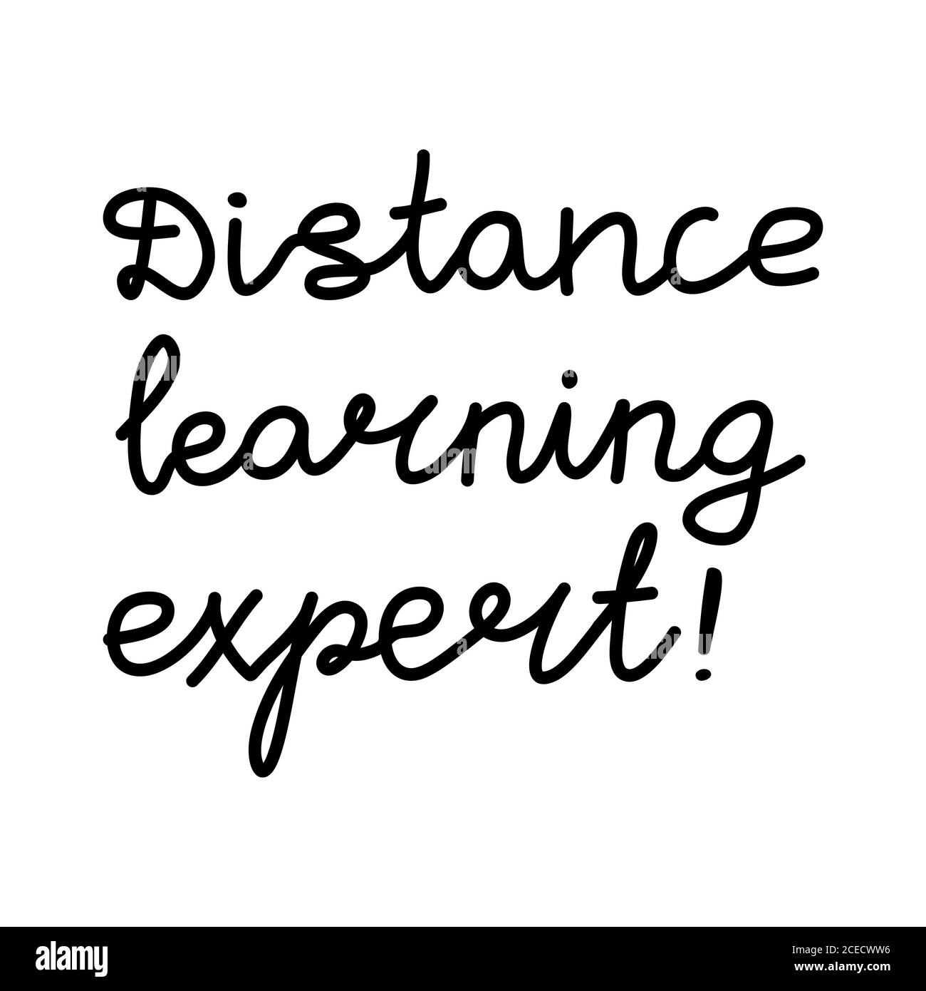 Distance learning expert. Education quote. hildish handwriting ...