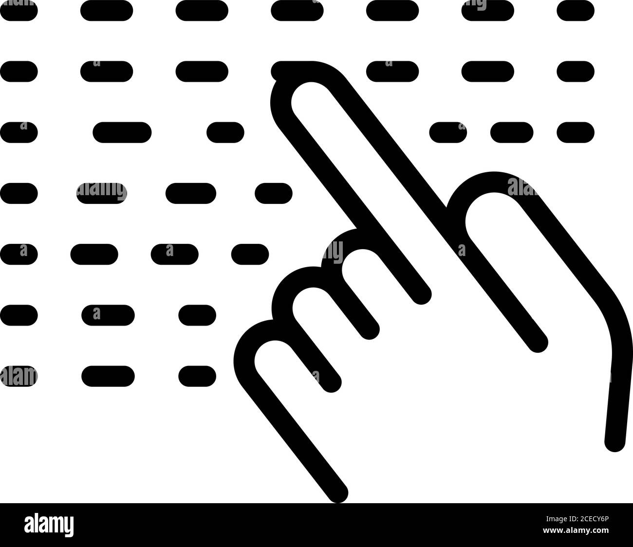 Handicapped blind writing icon, outline style Stock Vector Image & Art ...