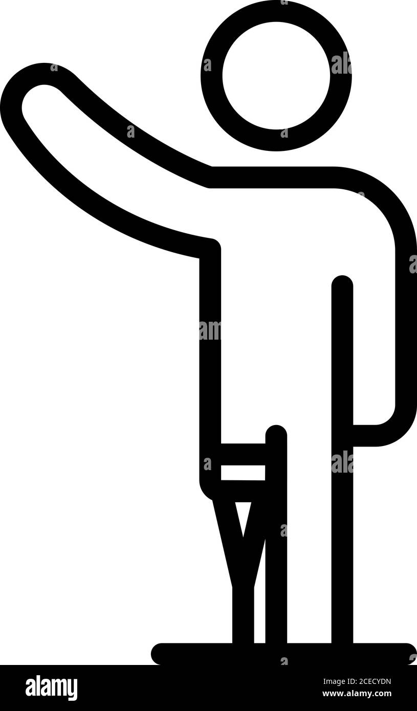 Amputated leg icon, outline style Stock Vector Image & Art - Alamy