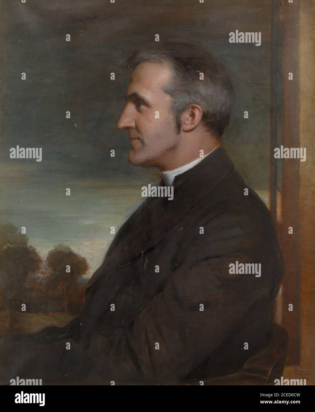 Cazin Jean-Charles - Portrait of the Rev Henry Parry Liddon - French ...