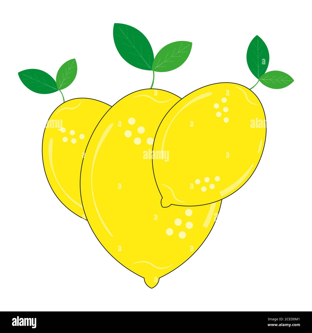 Three Vector Lemons on a white background Stock Vector Image & Art - Alamy