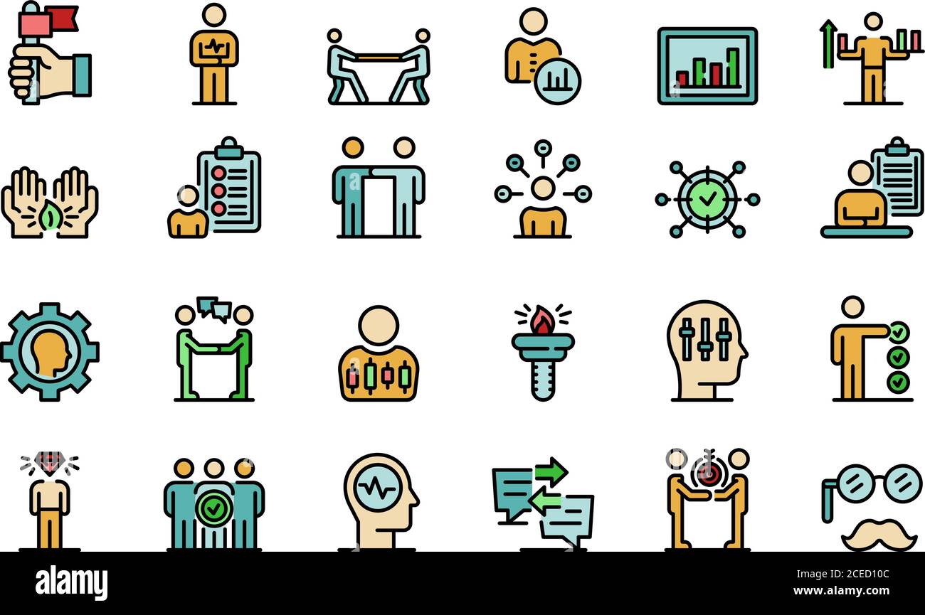 Personal traits icons set vector flat Stock Vector Image & Art - Alamy